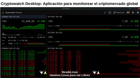 Cryptowatch Desktop Aplicación Para Monitorear El Criptomercado Global