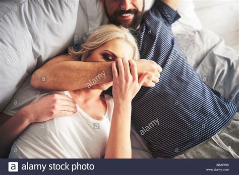 Woman Tickling Man Stock Photos Woman Tickling Man Stock Images Alamy
