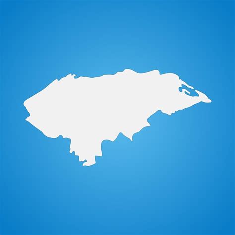 배경에 고립 된 테두리가 있는 매우 상세한 온두라스 지도 웹에 대 한 간단한 평면 아이콘 그림 프리미엄 벡터