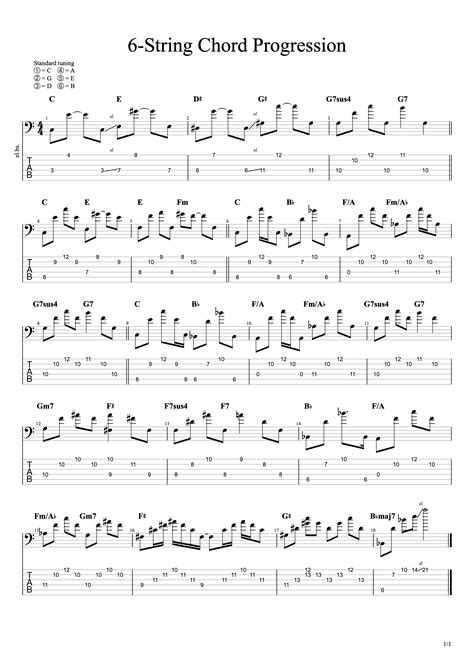 Chord Progression On 6 String Bass Johnny Cox Music