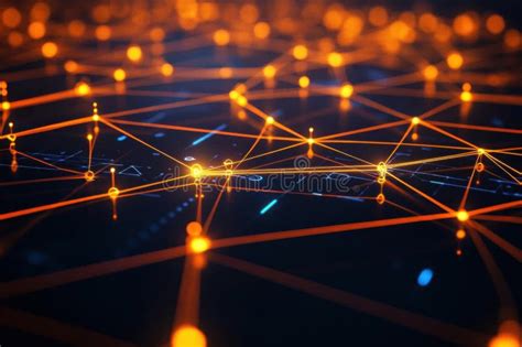 Interconnected Network Of Glowing Points Stock Illustration Illustration Of Digital Growth