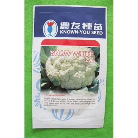 Jual Benih Bunga Kembang Kol Snow White Pack 140 Biji Exp Mar 2023