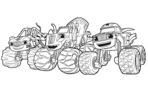 16 Blaze And The Monster Machines Colouring Pages Ideas In 2021