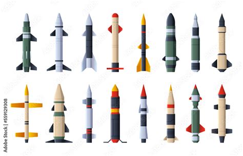 Missiles Collection Military Aircraft Weapon Warhead Explosive