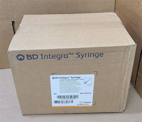 New Bd Box Of 100 Integra Syringe 3ml 25g 1 05mm X 25mm Ref 305270