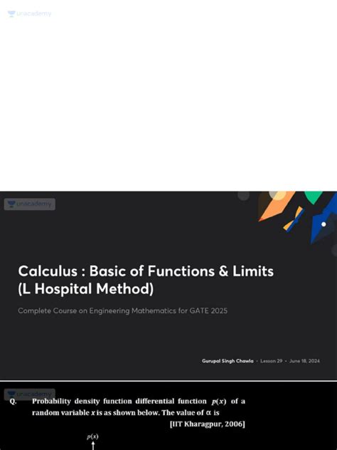 Calculus Basic Of Functions Limits L Hospital Method With Anno Pdf