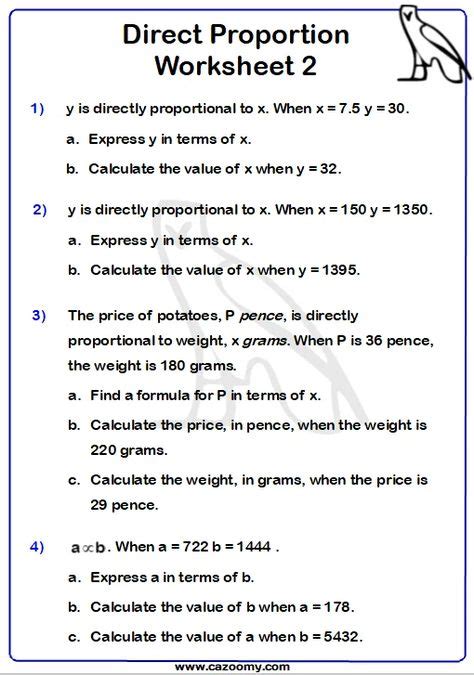 Grade 8 Direct And Inverse Proportion Mcq