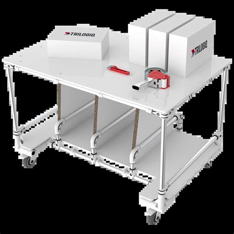 Mobile Table With Vertical Storage