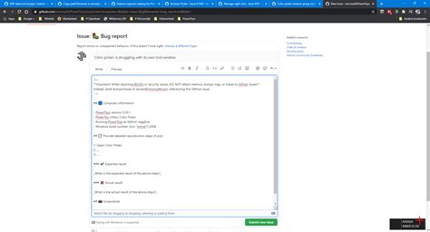 Color Picker Inaccessible Area On The Screen For Picking A Color