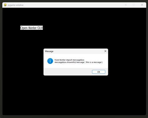 A Button To Open A Messagebox In Pygame Python Programming