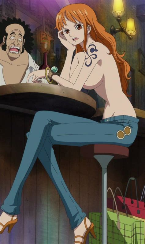 Gruiki9 Nami One Piece One Piece Highres Nude Filter Third Party Edit 1girl Brown Eyes