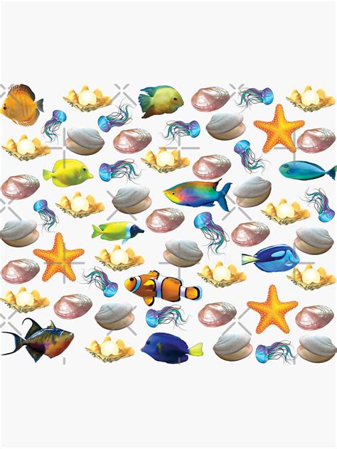 Cute Ocean Character Patterns Sticker For Sale By Special Ninja