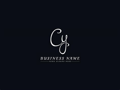 Initials Cy Yc Signature Logo Creative Cy Logo Letter Design 15366211