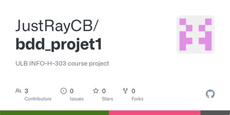 Github Justraycbbddprojet1 Ulb Info H 303 Course Project