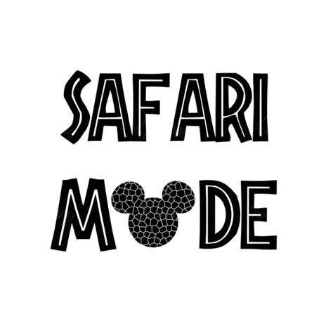 Retro Safari Mode Mickey Head Png Digital Download Files Inspire Uplift