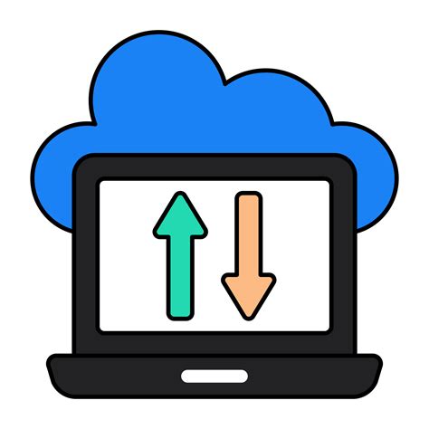 A Perfect Design Icon Of Cloud Data Transfer 12976442 Vector Art At