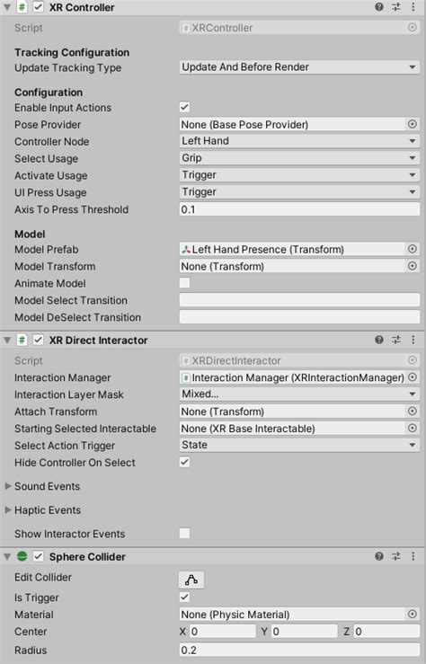 xr interaction not working r unity3d