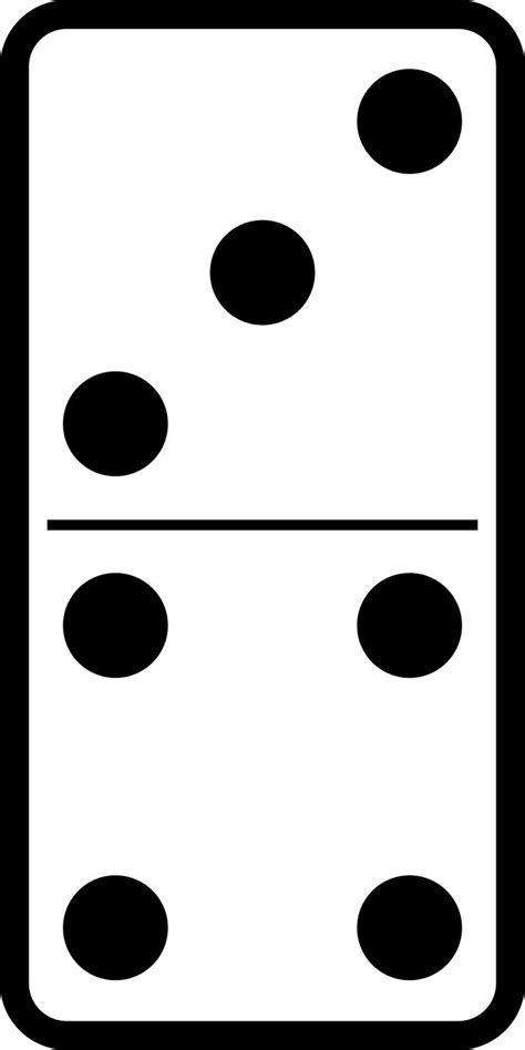 Domino Set Black White Free Clip Art Domino Art Domino