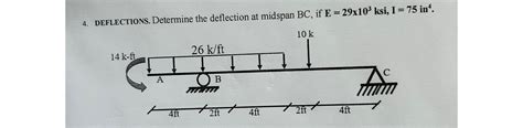 Solved Deflections Determine The Deflection At Midspan Bc