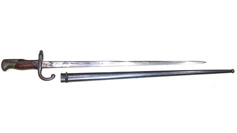 French Gras Triangular Bayonet With Scabbard Mjl Militaria