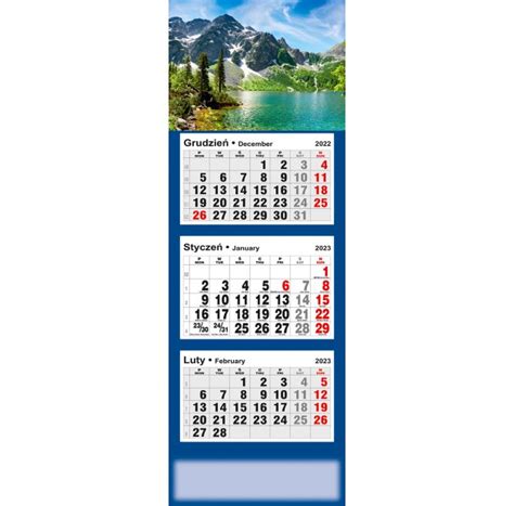 Kalendarz trójdzielny 2024 Morskie Oko Papirus ART