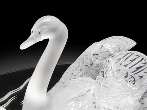 Lot A Pair Of Lalique Art Glass Swans