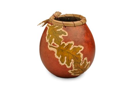 Pine Needle Oak Leaf Gourd Bowl Welburn Gourd Farm