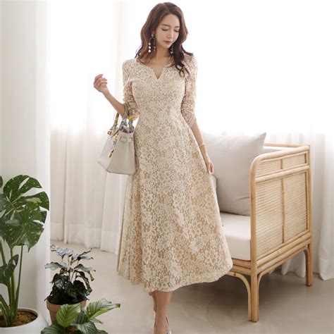 Lace Champagne V Neck Short Party Dress On Luulla