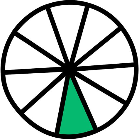 Green Circles Fractions 1 10 Free Vector Clipart Images On