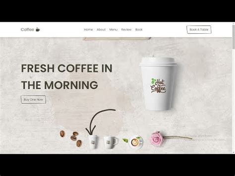 How To Make A Responsive Coffee Shop Website Using HTML CSS And