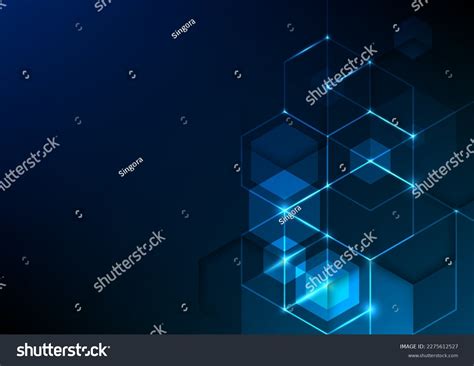 Abstract Background Consisting Set Hexagonal Cells Stock Vector