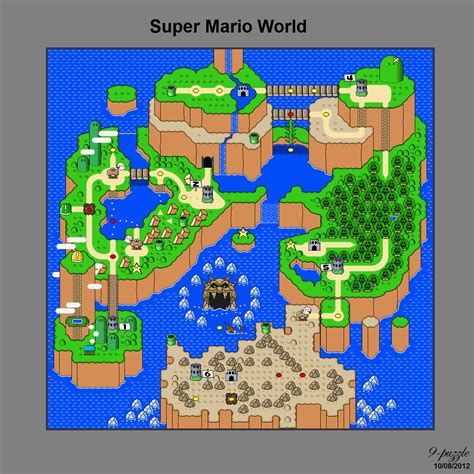 Complete World Map Version Super Mario World Style Rm