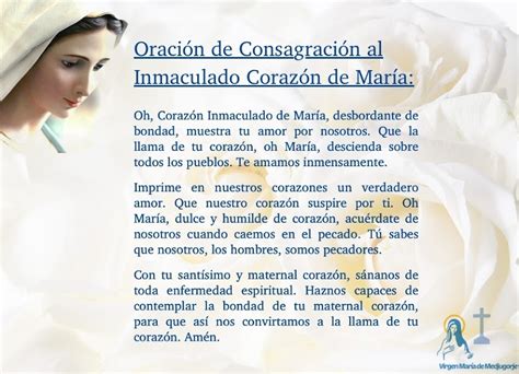 Consagración al Inmaculado Corazón de María Medjugorje Virgen de