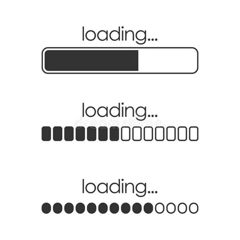 Loading Bar Icon In Flat Style Progress Indicator Vector Illustration