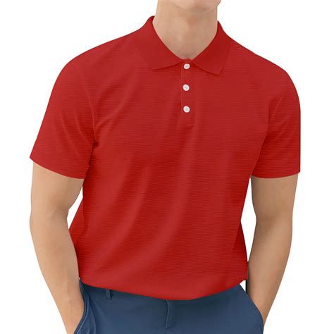 Kamemir Men Polo Shirt Mens And Big Mens Performance Polo Shirt Red M