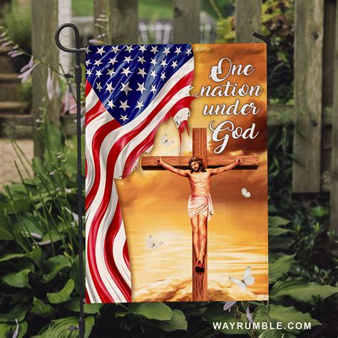 Stunning Flag Jesus On The Cross Watercolor Us Flag One Nation Unde