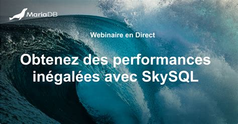 Obtenez Des Performances Inégalées Avec Skysql Le Service De Base De