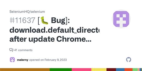 🐛 Bug Downloaddefaultdirectory After Update Chrome And