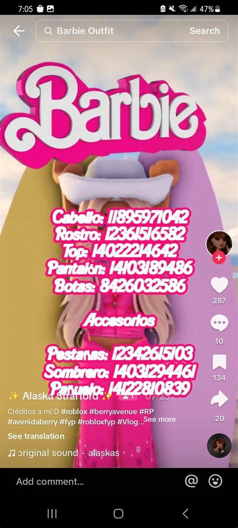 Barbie Outfit Codes Coding Preppy Decal Roblox Roblox