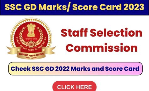 SSC GD Constable Scorecard 2022 JNYANABHANDAR
