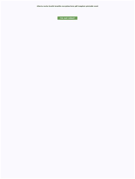 Fillable Online Alberta Works Health Benefits Exception Form Pdf