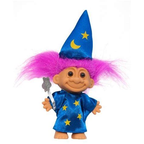 Russ Berrie My Lucky Wizard W Wand 6 Troll Doll Fusia Hair In 2024 Troll Dolls Vintage
