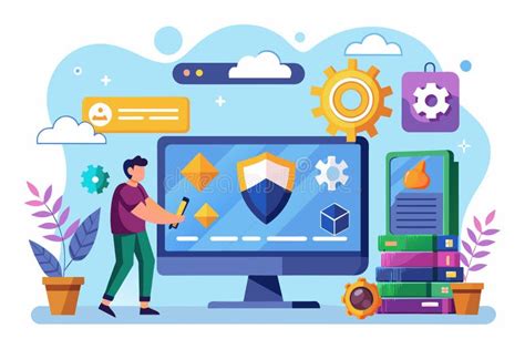 A Person Engages In Installing Game Software On A Desktop Surrounded By Interface Elements And