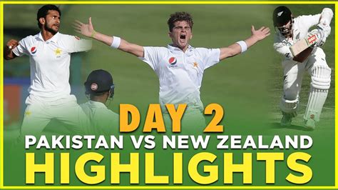 Highlights Pakistan Vs New Zealand Test Day 2 Pcb Ma2l Youtube