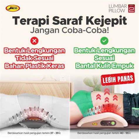 Promo Lumbar Pillow Jaco Alat Terapi Sakit Pinggang Nyeri Tulang