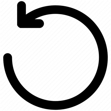 Arrow Circle Left Line Loading Rotate Sync Icon Download On