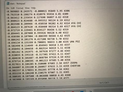 in python please i attached a part of the star file