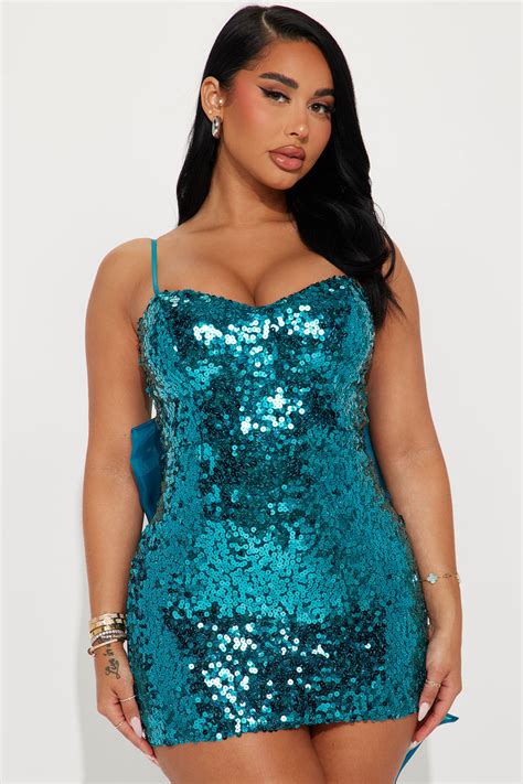 Bow Affair Micro Mini Dress Teal Fashion Nova Dresses Fashion Nova
