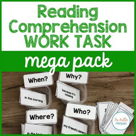 Reading Comprehension Work Task Mega Pack The Autism Helper