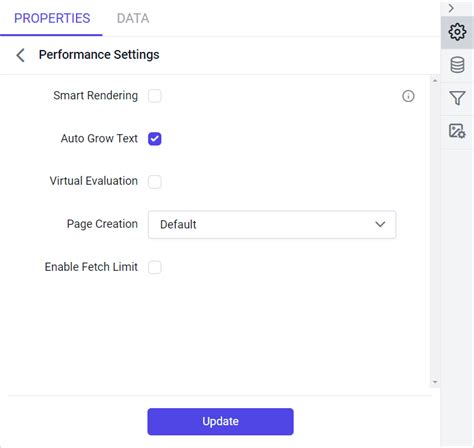 Performance Settings Web Report Designer Bold Reports